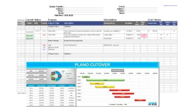 Baixe Agora: Template de Plano de Cutover em Excel (Grátis) | Radar de Projetos